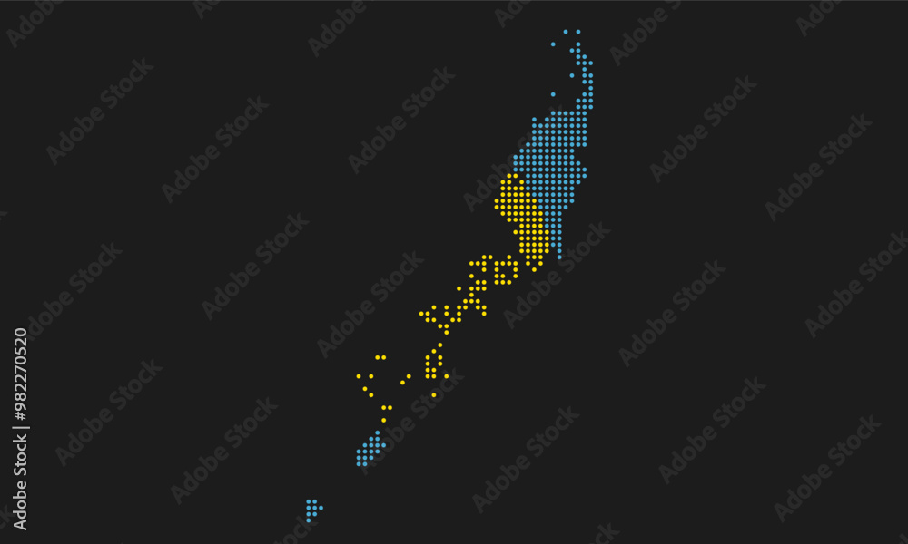 Palau dotted map flag with grunge texture in mosaic dot style. Abstract pixel vector ...
