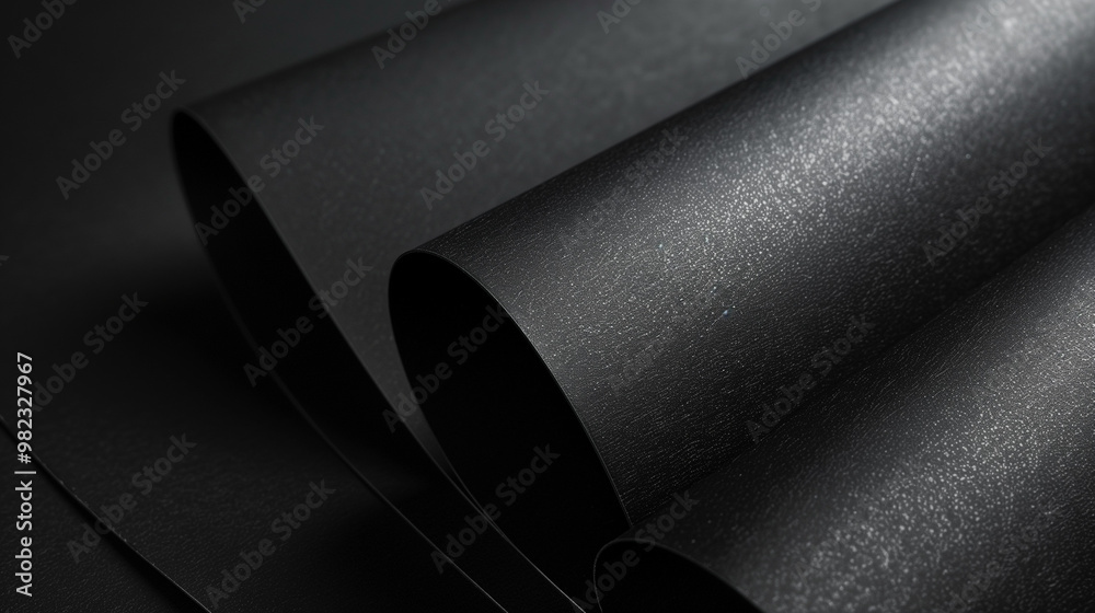 Matte black paper texture with curved corners, minimalistic background ...