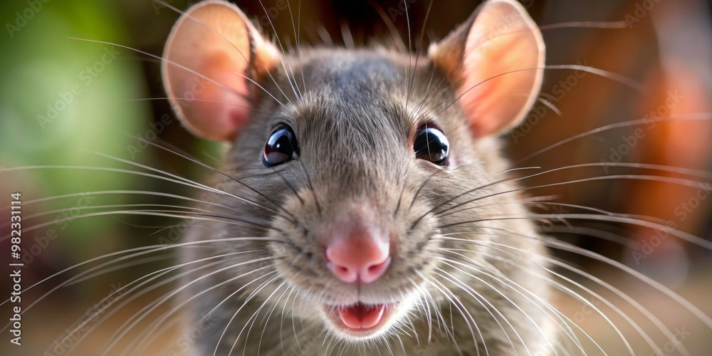 The rat's whiskers twitched upwards, its beady eyes crinkling at the ...