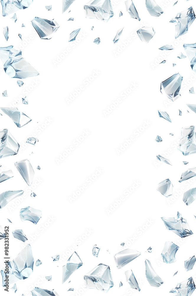 Frame of broken glass. Transparent background PNG. Shattered glass ...