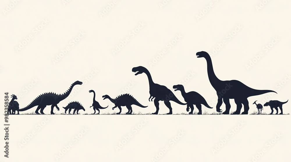 Dinosaur size comparison diagram showcasing various species in ...