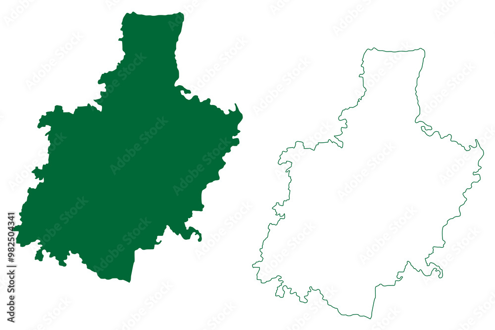 Kolar district (Karnataka State, Republic of India, Bangalore division ...
