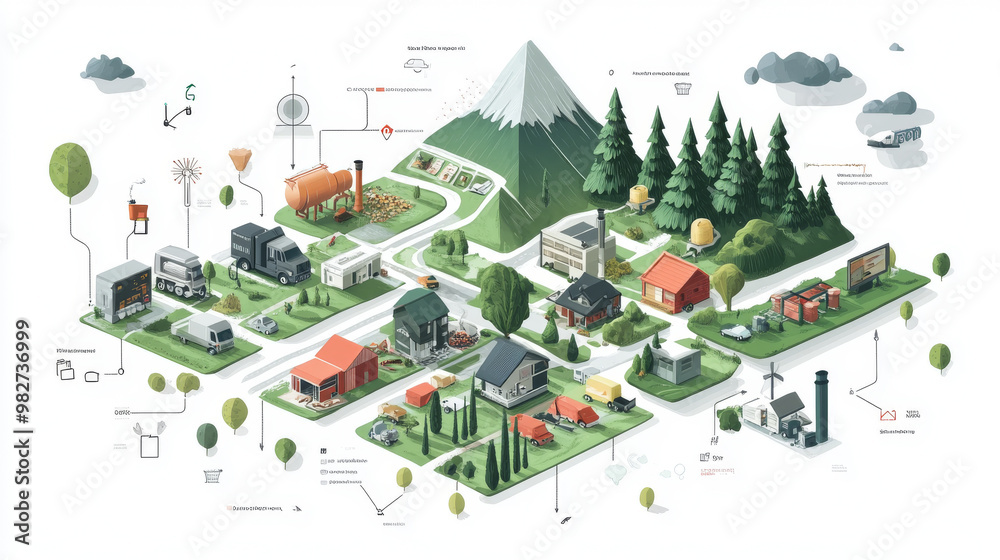 Infographic showing carbon footprints from various activities ...