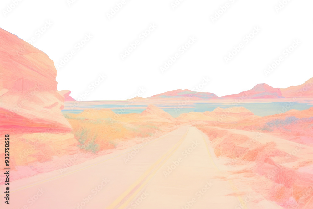 PNG Highway road backgrounds landscape outdoors. Stock Illustration ...