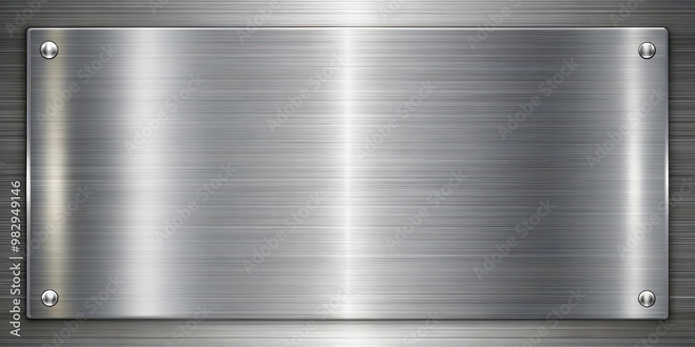 Silver metallic background with shiny chrome plate texture for design ...