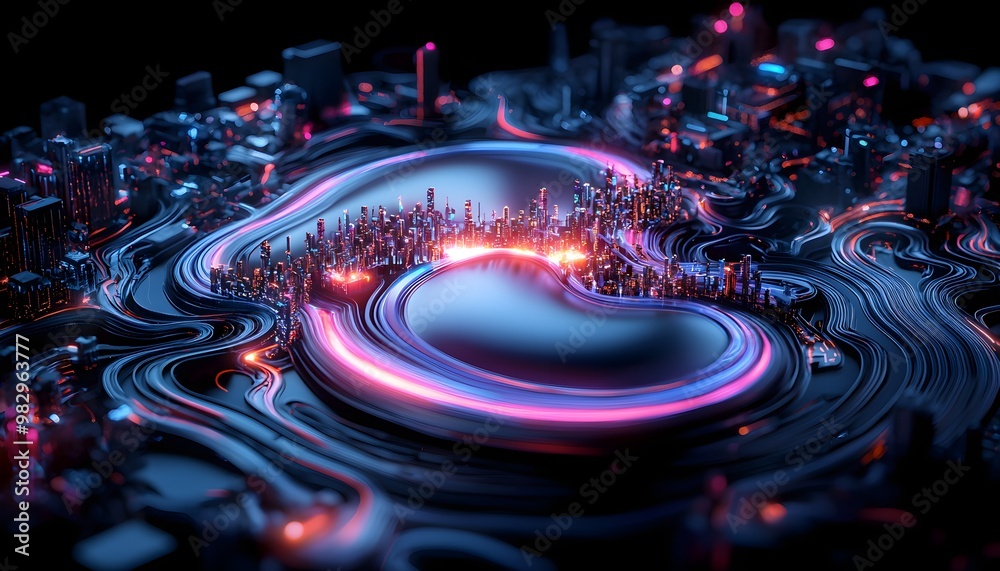 Power grid with real-time energy flow visualization - A 3D digital map ...