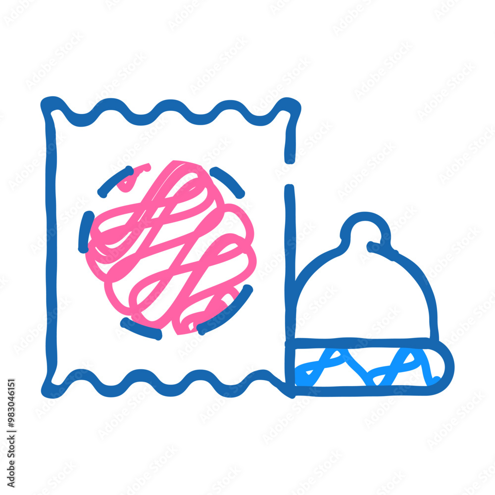 condom contraceptive doodle icon sketch vector. condom contraceptive ...