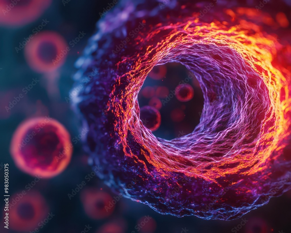 Cross-section of a human lymph node showing internal structure and ...