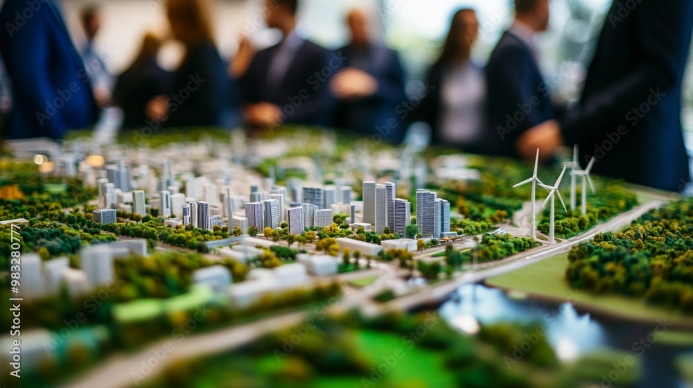 Sustainable Urban Development Presentation - Detailed scale model of a ...