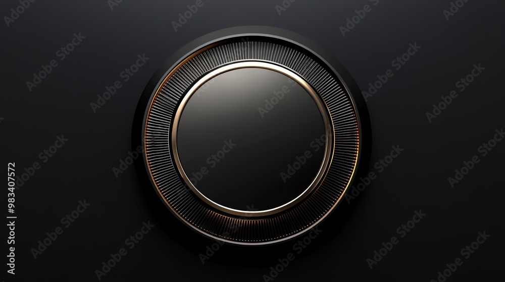 Black and gold circle design, perfect for backgrounds, logos, and ...