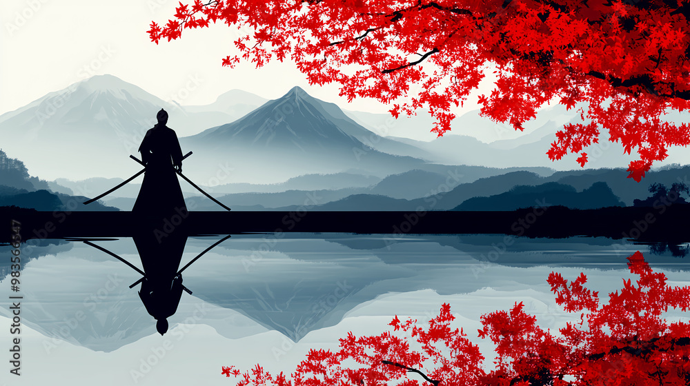 Samurai, sumi-e, ink painting, Japanese painting, Edo period, Meiji ...
