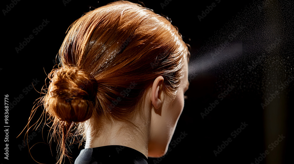 final spritz of long-lasting Korean hair spray locking in a high ...