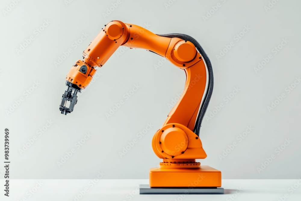 Industrial robotic arm with a powerful gripper, perfect for automated ...