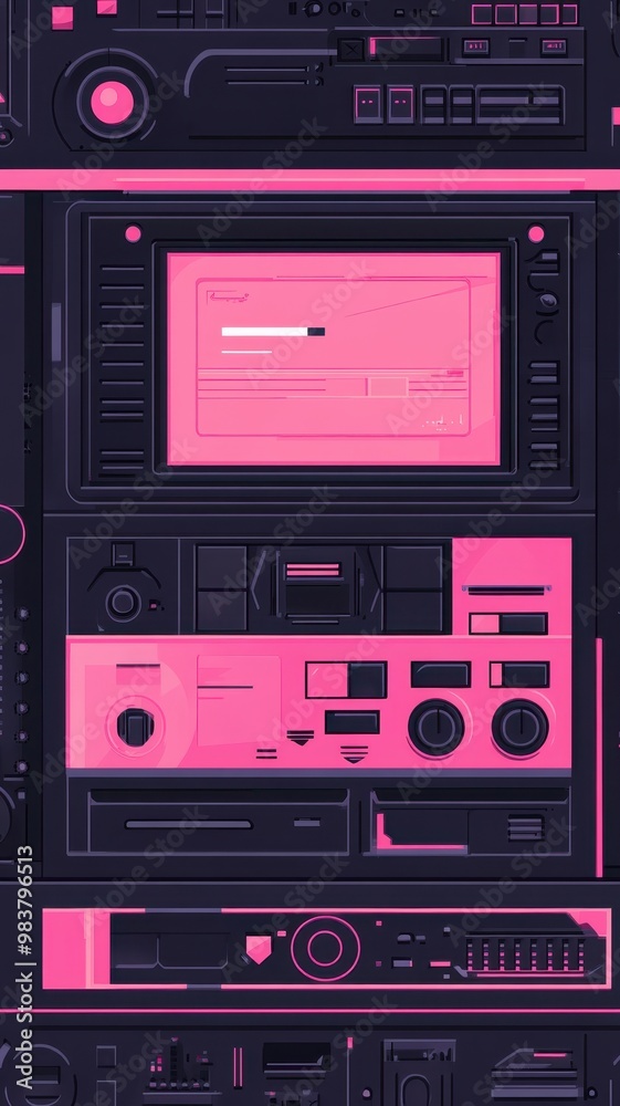 Retro old computer user interface,Pink Y2K computer window page and retro interface of PC ...