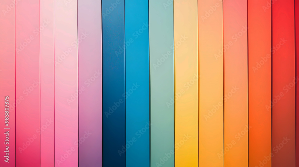 smooth gradient created by blending CMYK ink on a test sheet, showing a ...