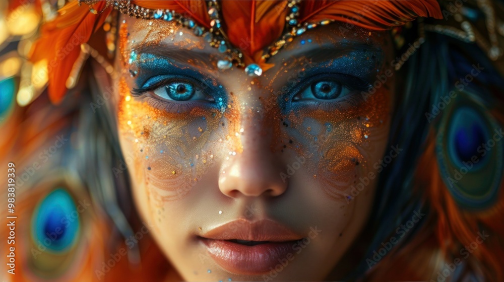 Colorful Masks of Street Dance Parade Performer at Masskara Festival in ...