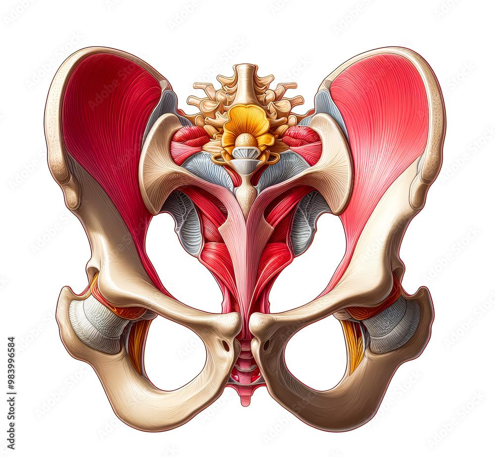 Isolated vector illustration of anatomy skeleton structure of female ...