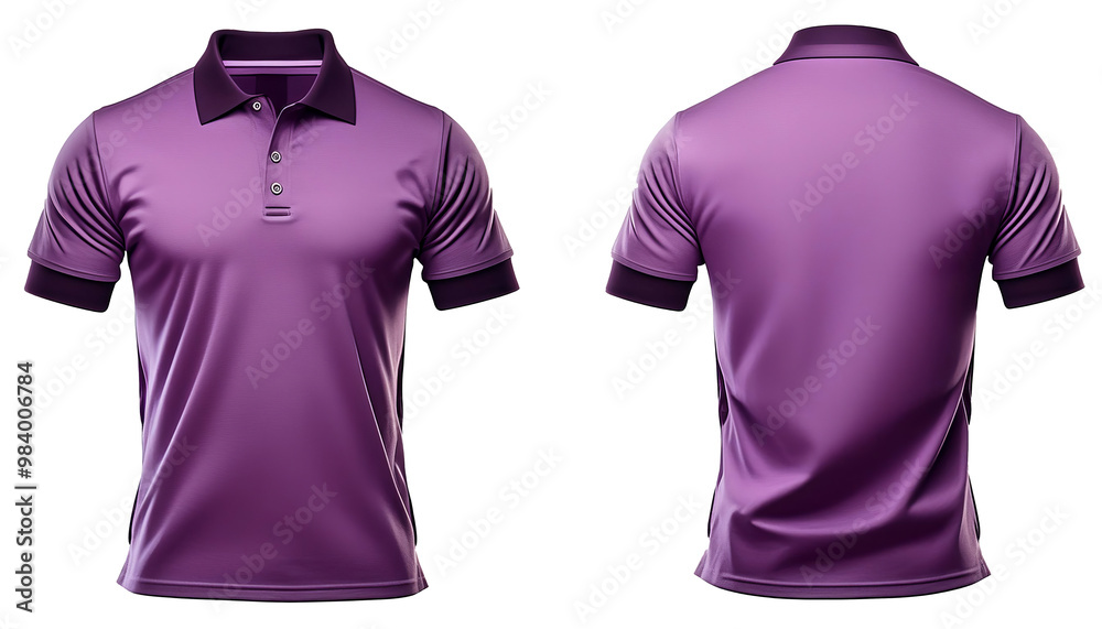 Purple Polo - Shirt Mockup for Product Design - T-shirt Template for ...
