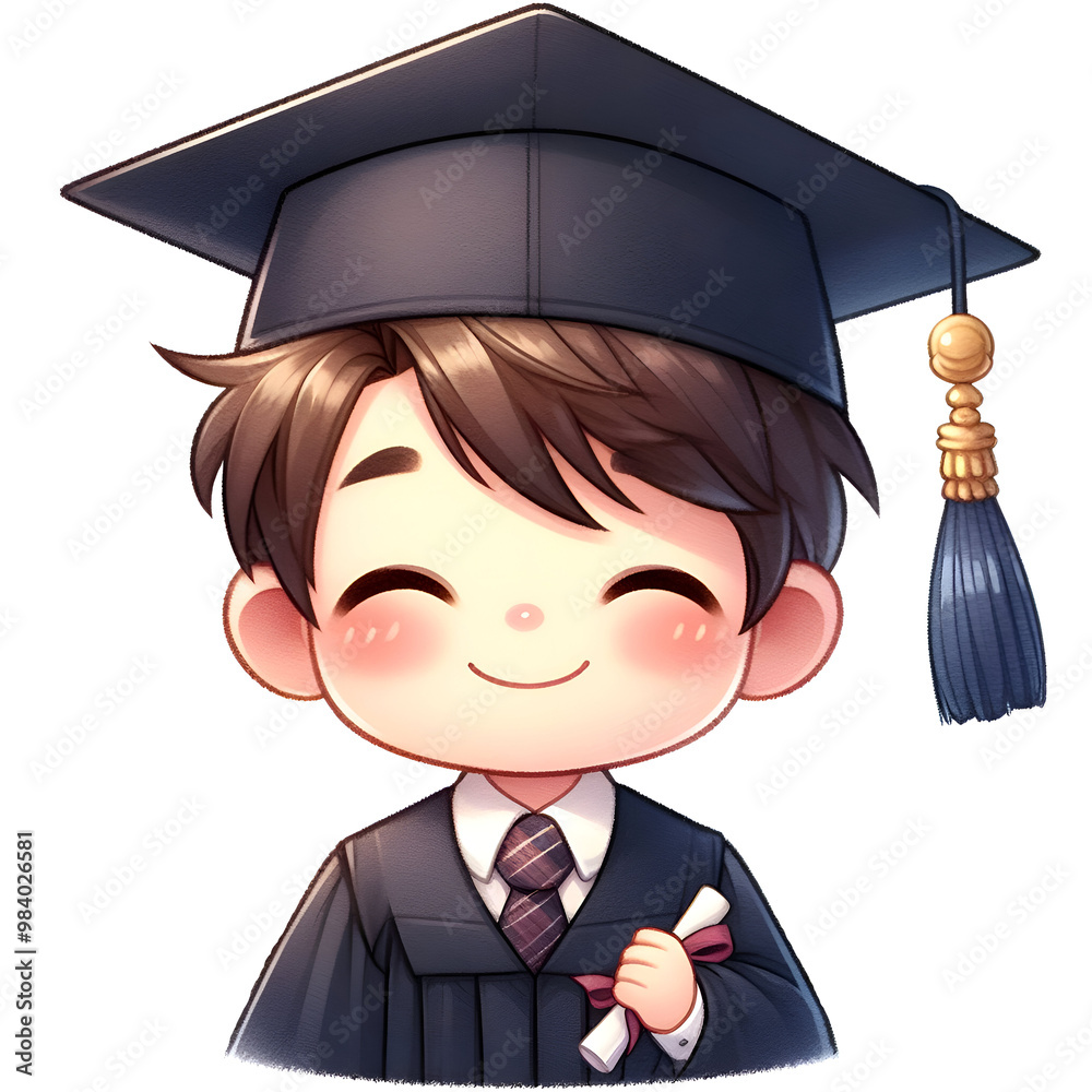 Ilustración de Stock Graduating Students, Graduation Cap PNG ...