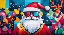 Christmas Graffiti Santa Claus Free Stock Photo - Public Domain Pictures