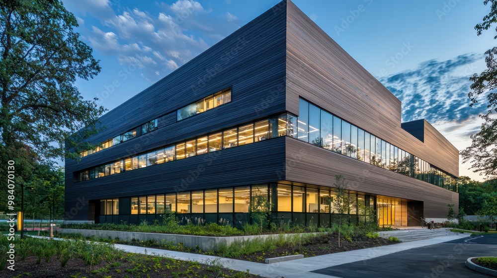 Photo Stock An architectural firma??s headquarters, where the exterior ...