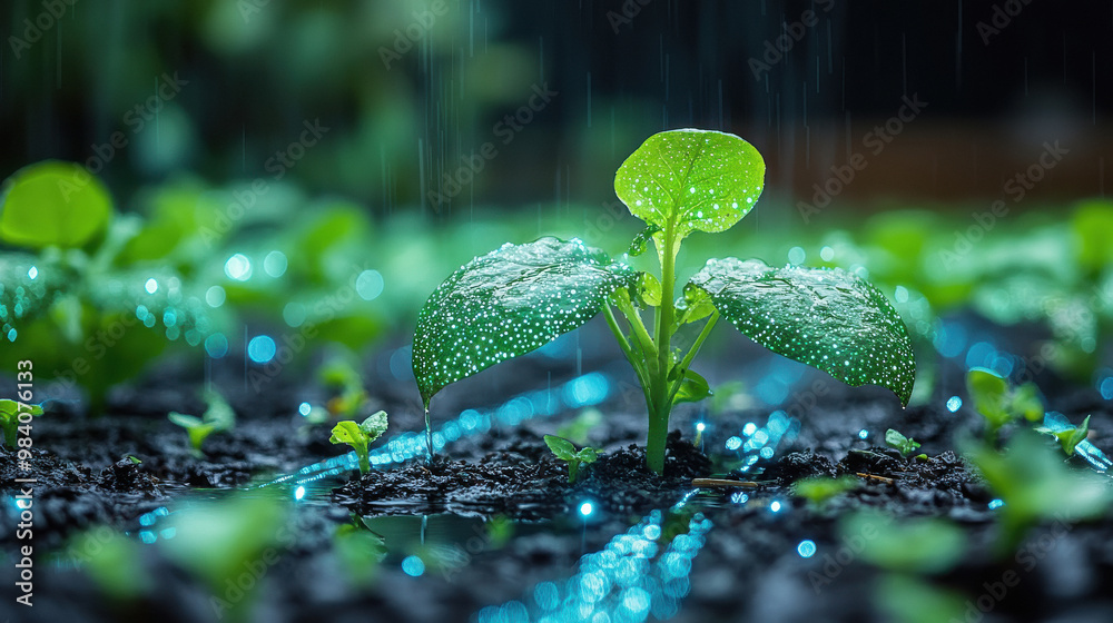 a smart irrigation system using IoT sensors to adjust watering based on ...