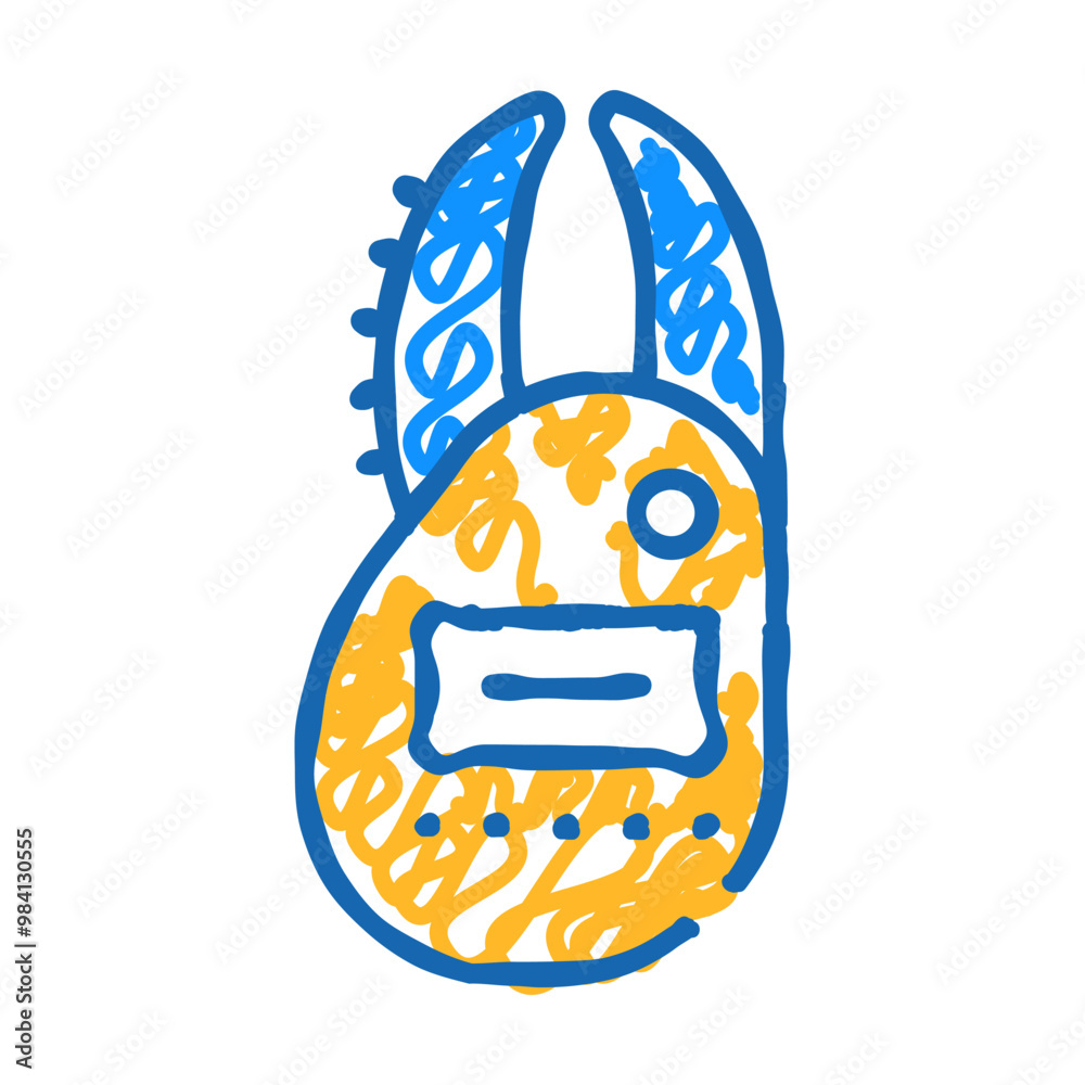 body fat percentage meter device doodle icon sketch vector. body fat ...