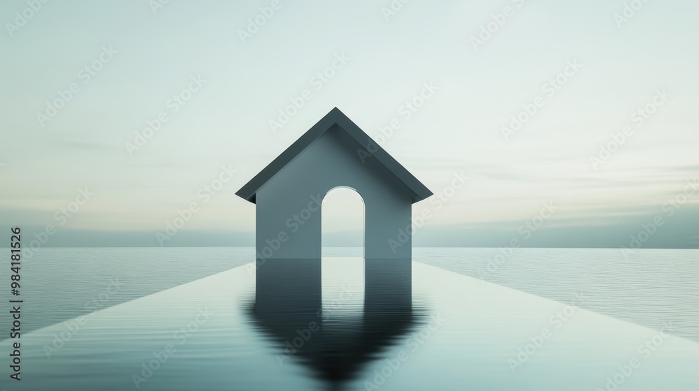 Conceptual representation of protecting homes and properties with a ...