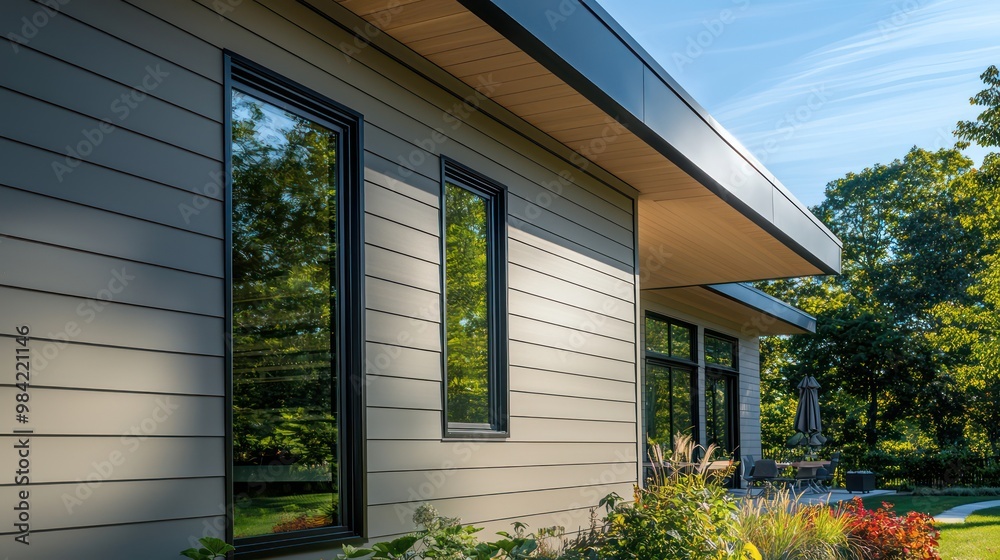 An architectural design studio with minimalist James Hardie siding ...