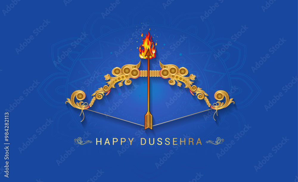 Vector de Stock Concept for Happy Dussehra. Bow arrow Sign symbol for ...