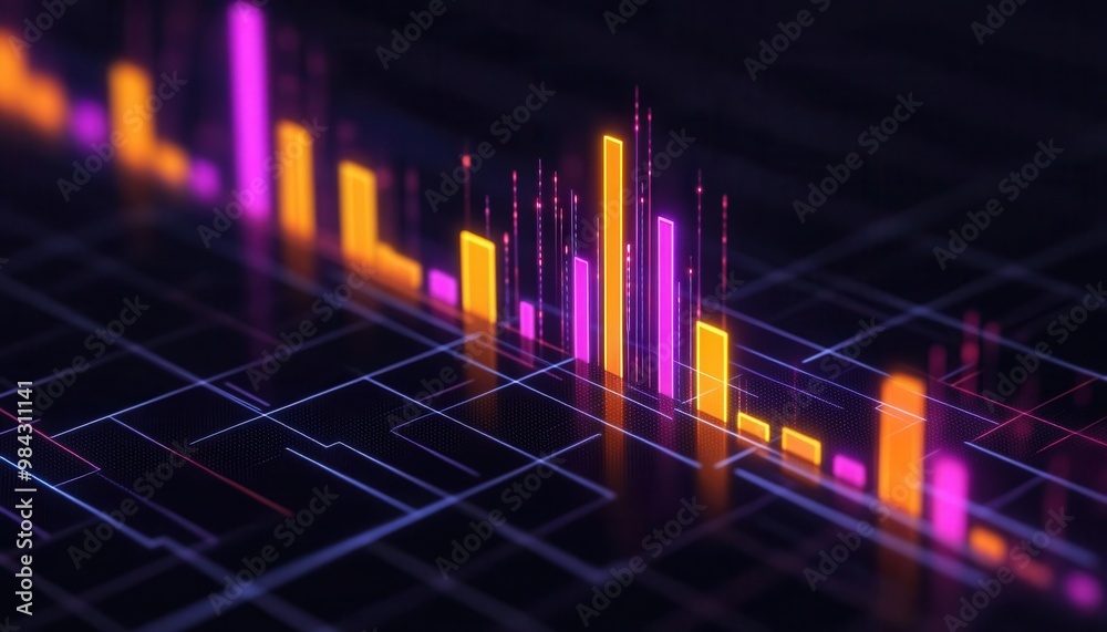 Market trends with business structure diagrams and technical frameworks ...