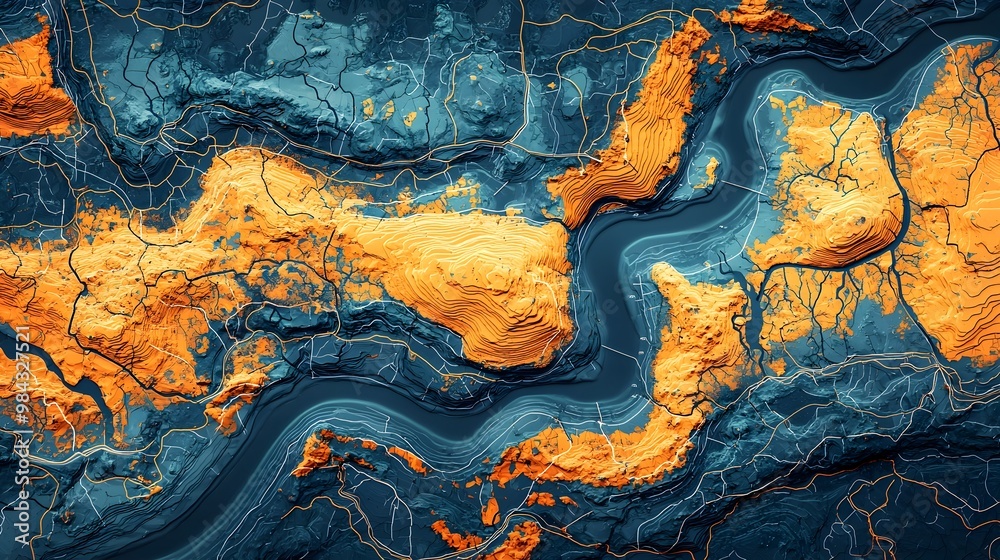 AI Powered Flood Zone Interactive Map for Evacuation Planning Stock ...
