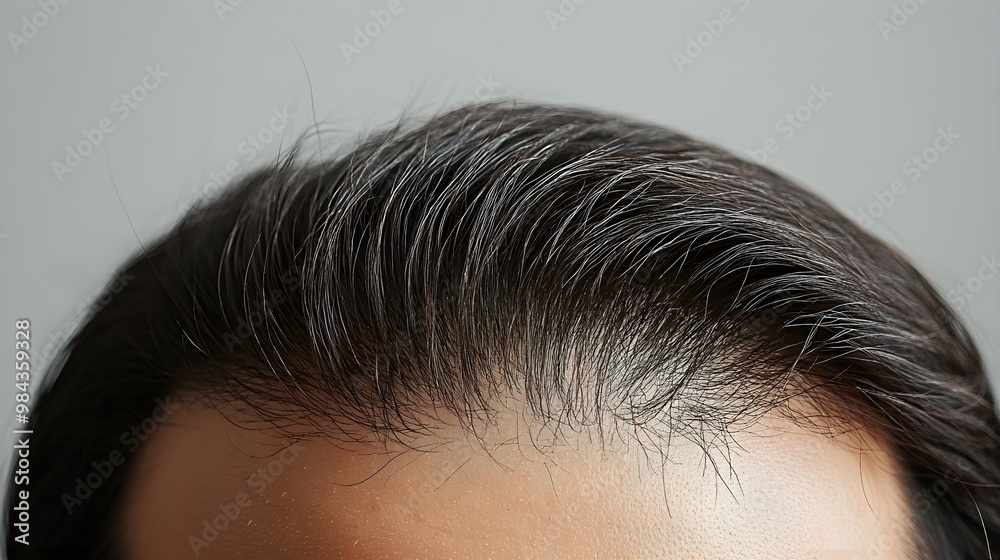 Detailed documentation of hairline changes, featuring thinning at the ...