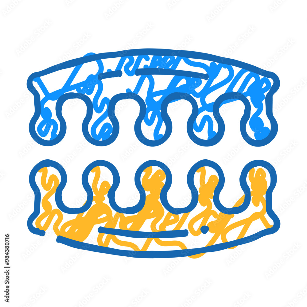 finger separator doodle icon sketch vector. finger separator sign ...