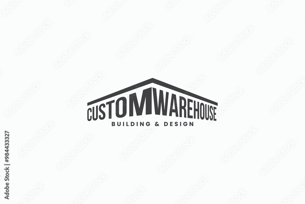 warehouse typography symbol design vector illustration with modern and ...