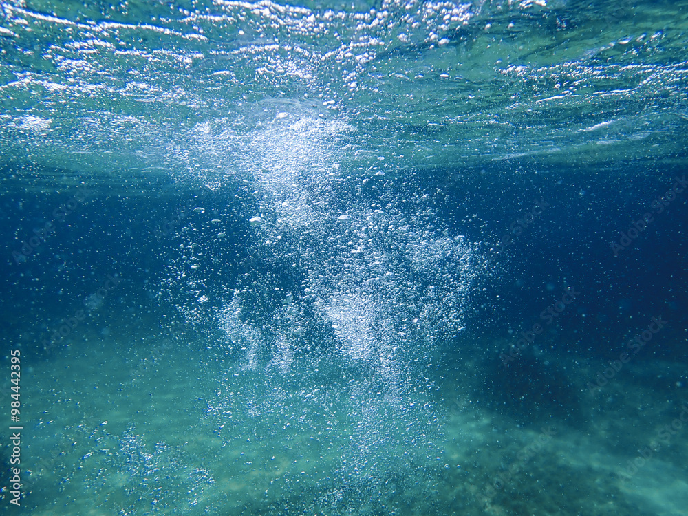 bubble, underwater, bubbles, water, sea, under, aquatic, blue, ocean ...