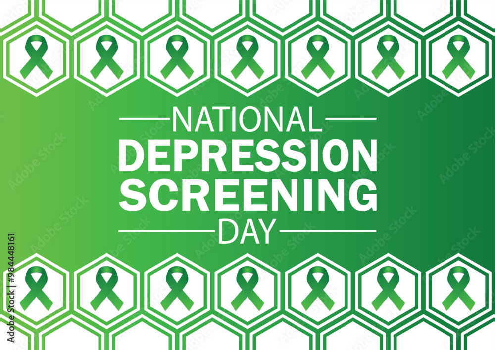 National Depression Screening Day wallpaper with shapes and typography ...
