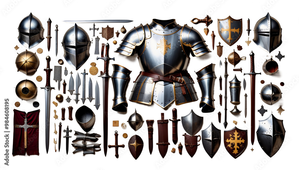 knight olated armor medieval knight metal ancient armoring isolated ...