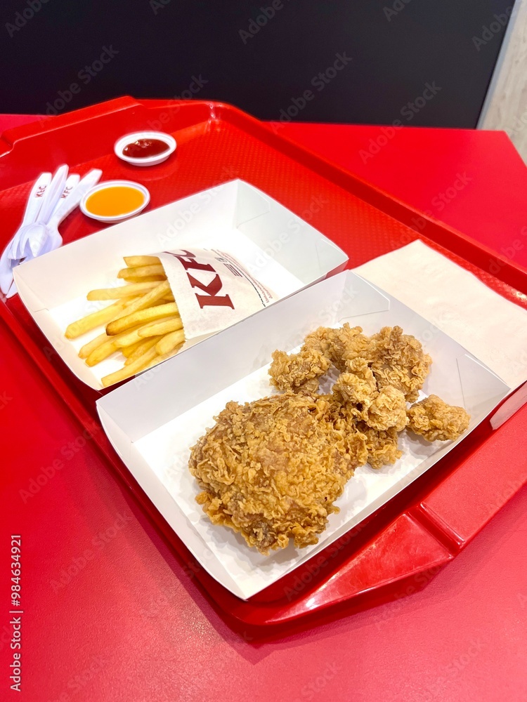 Buriram Thailand, 20 September 2024 , Have dinner at KFC Restaurant Box ...
