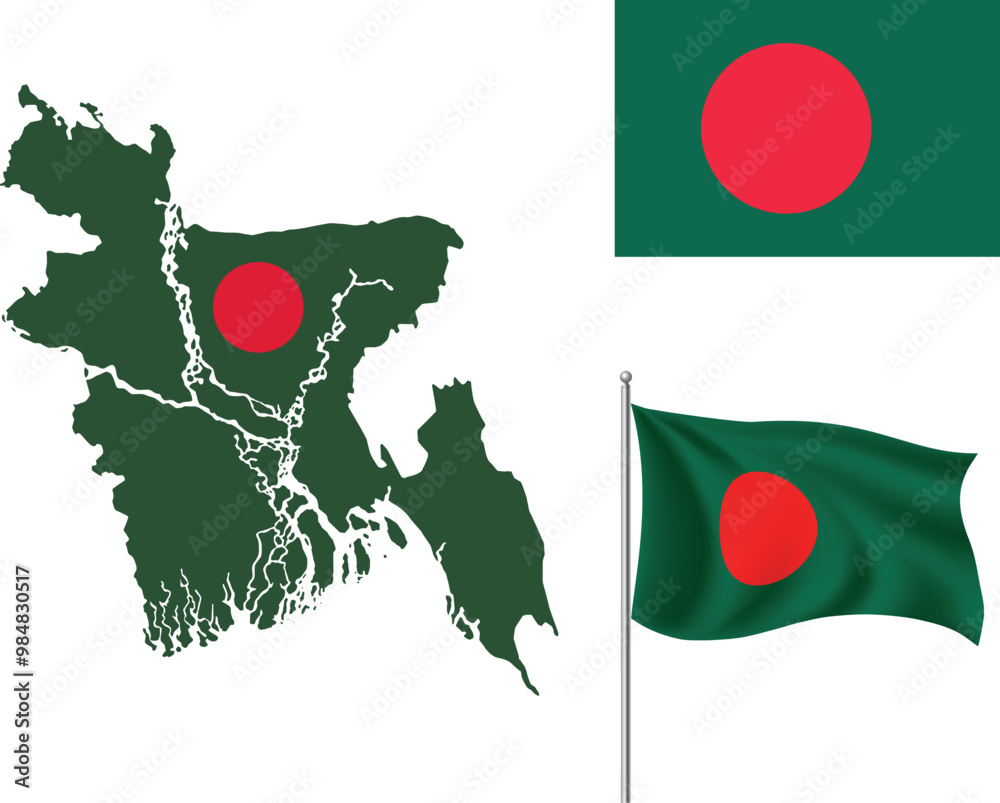 Bangladesh map silhouette vector illustration, Asian country ...
