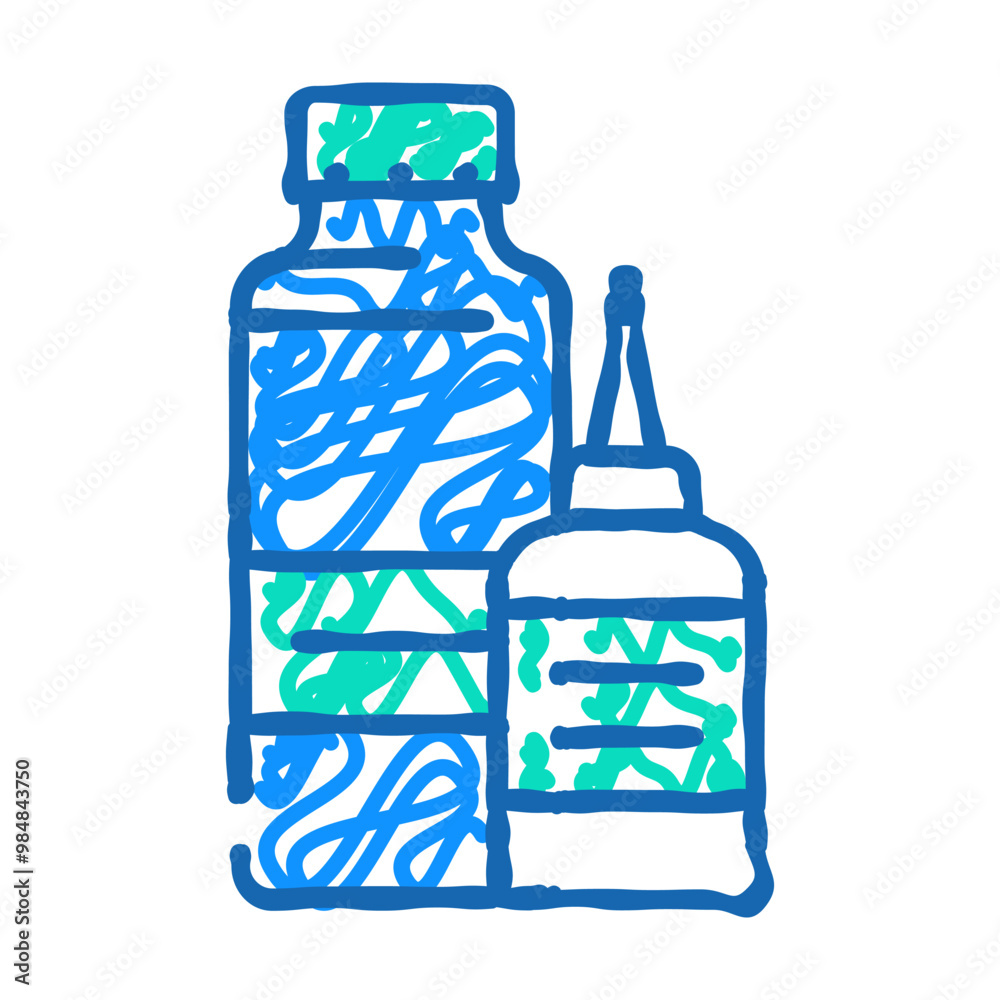 gel for better conduction stimulator doodle icon sketch vector. gel for ...