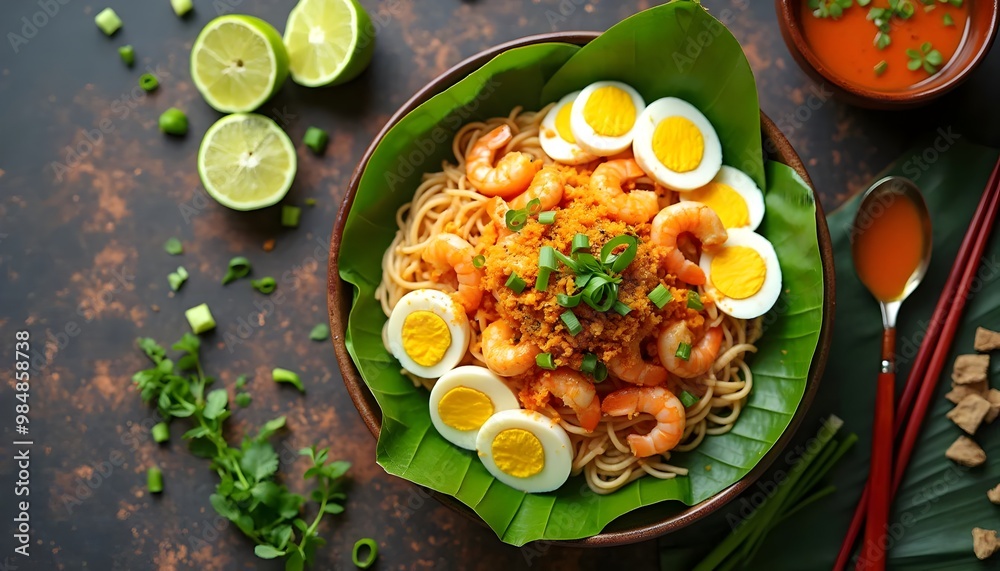 Pancit Palabok - Filipino Rice Noodles with Shrimp, Eggs, and Savory ...