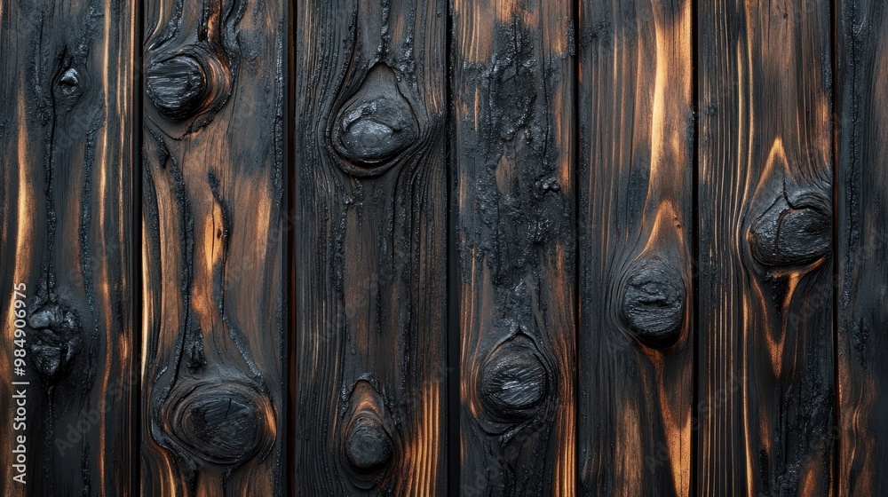 Wooden BBQ background. Burnt Board texture. Stock Photo | Adobe Stock