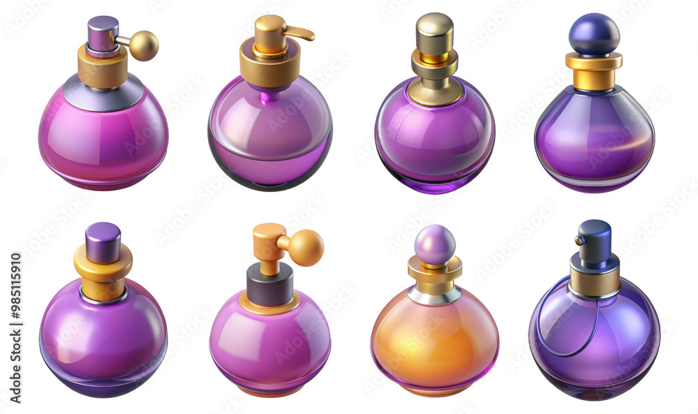 PNG Perfume 3d collection, in cartoon style minimal on transparent ...