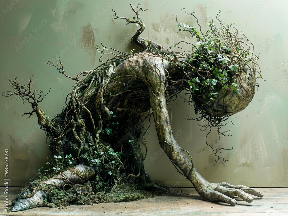 Surreal Tree Sculpture: A Study in Nature's Transformation Stock ...
