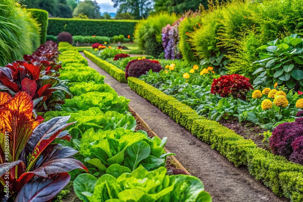 Decorative borders enhance vegetable gardens by supporting plant growth ...