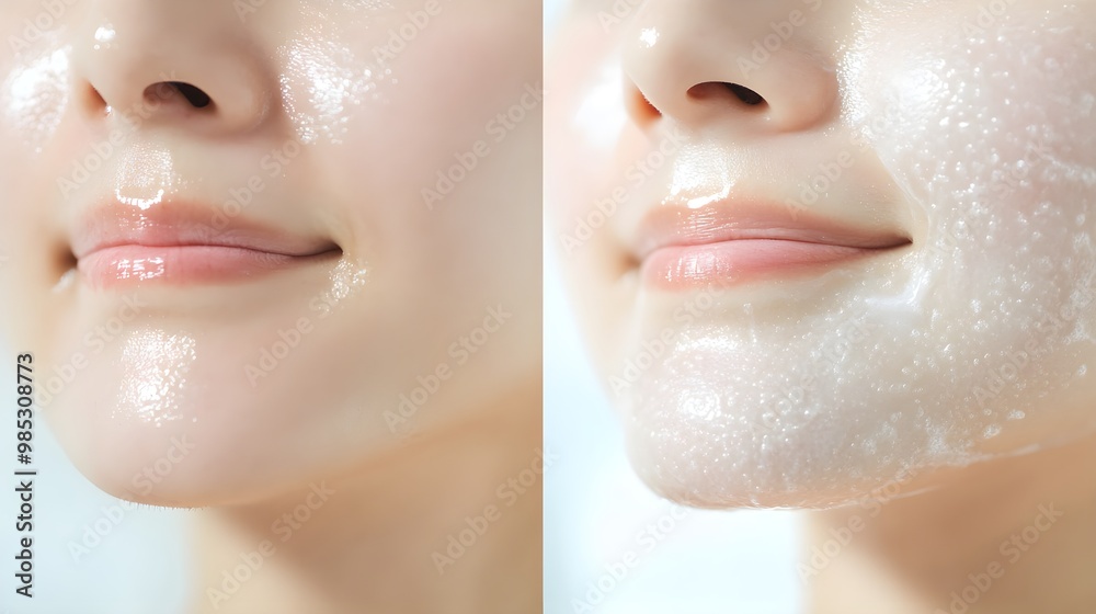 Time-lapse video of a blackhead removal facial, highlighting the ...