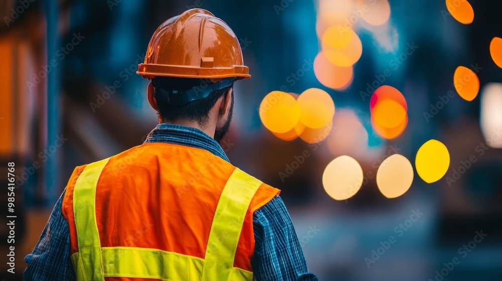 Construction worker dealing with overdue safety inspections and site ...