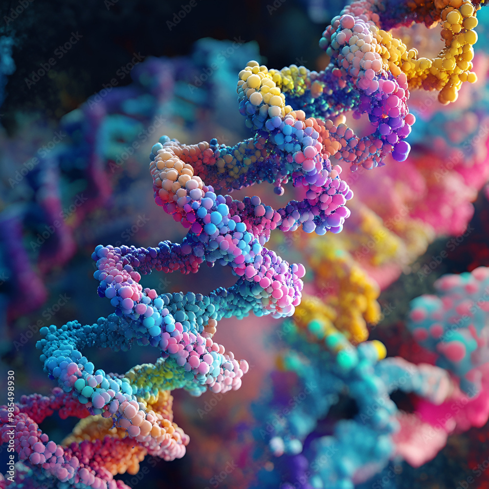 DNA Molecular Structure, Vibrant DNA Structure – Visualizing the ...