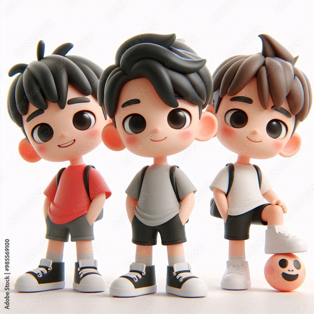 cartoon, child, vector, illustration, 3d Stock Illustration | Adobe Stock